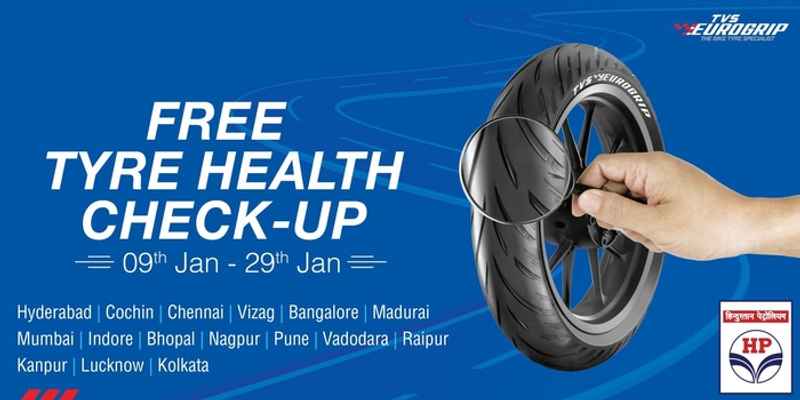 TVS Offers Free Tyre Check-ups For Bikes At HP Petrol Pumps