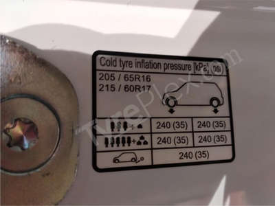 Tyre Pressure for KIA Seltos (35-35psi), Tyre Air Pressure