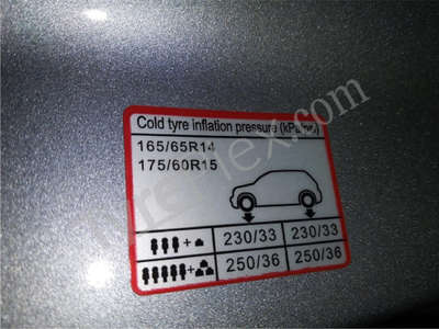 Tyre Pressure for Hyundai Xcent (33-36psi), Tyre Air Pressure